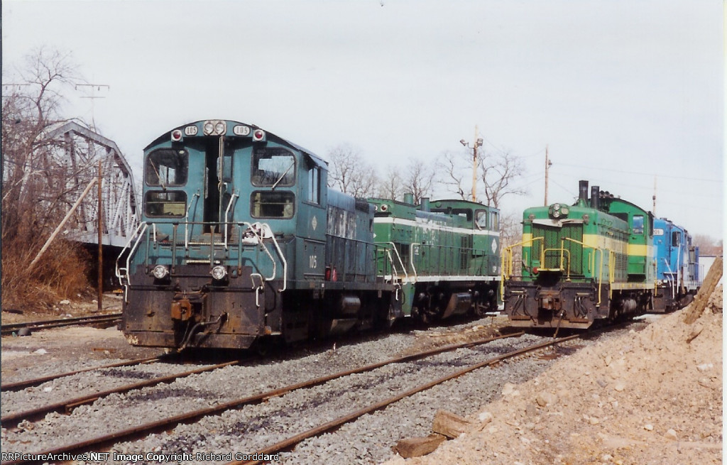 Sw1001,SW1200,MP-15AC and a GP-10 All Together at Fresh Pond